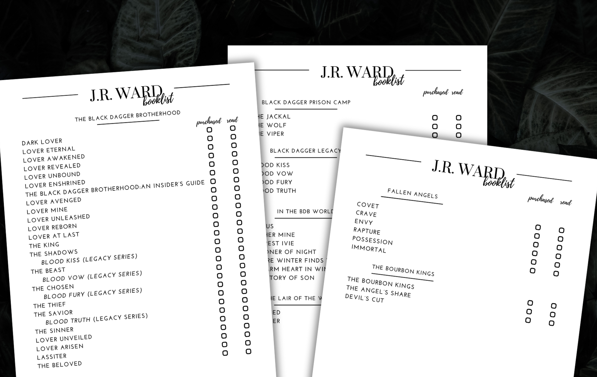 The Complete Black Dagger Brotherhood Reading Order – J.R. Ward – #1 ...